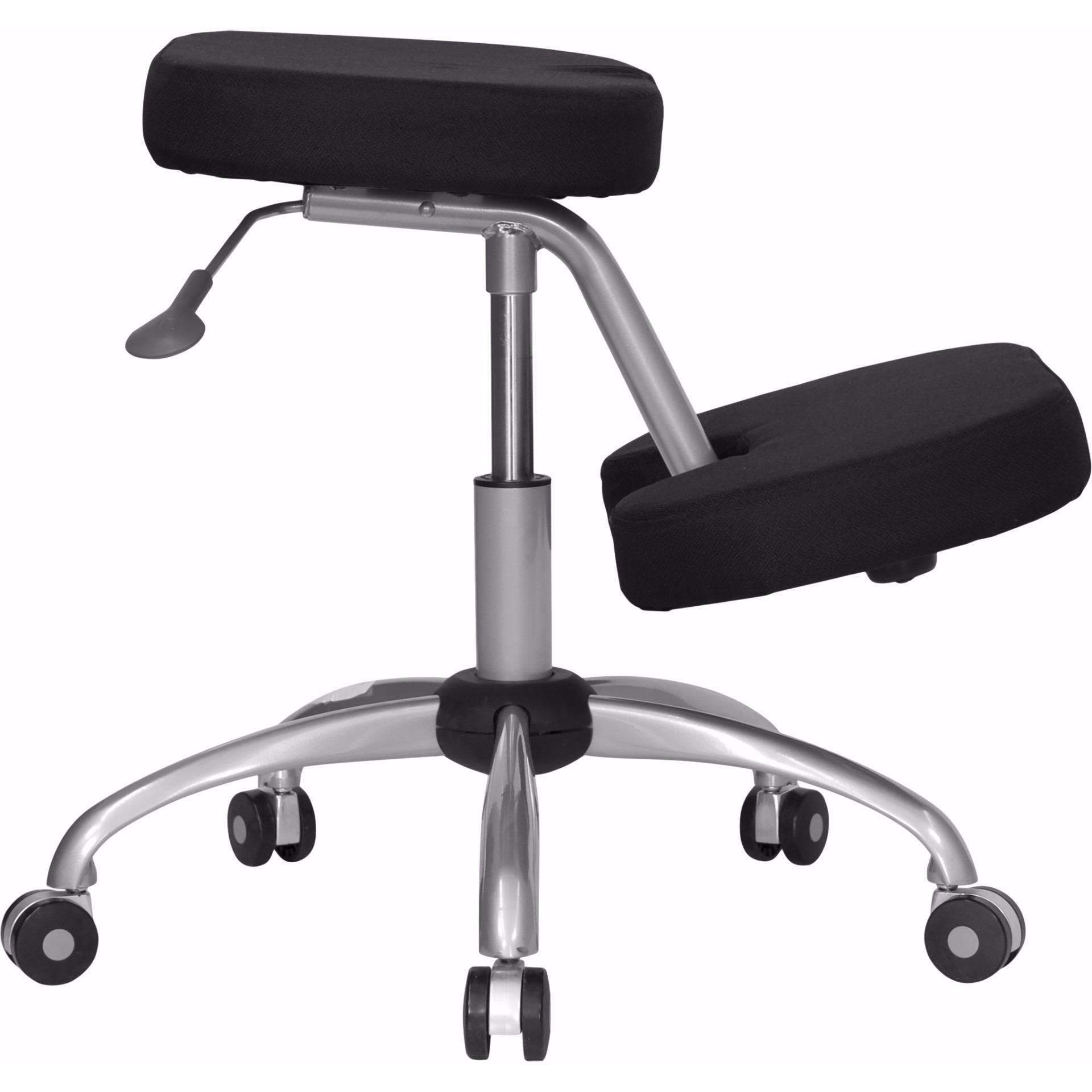 Ergonomic Kneeling Chair Silver Powder Coated Frame Sit Healthier