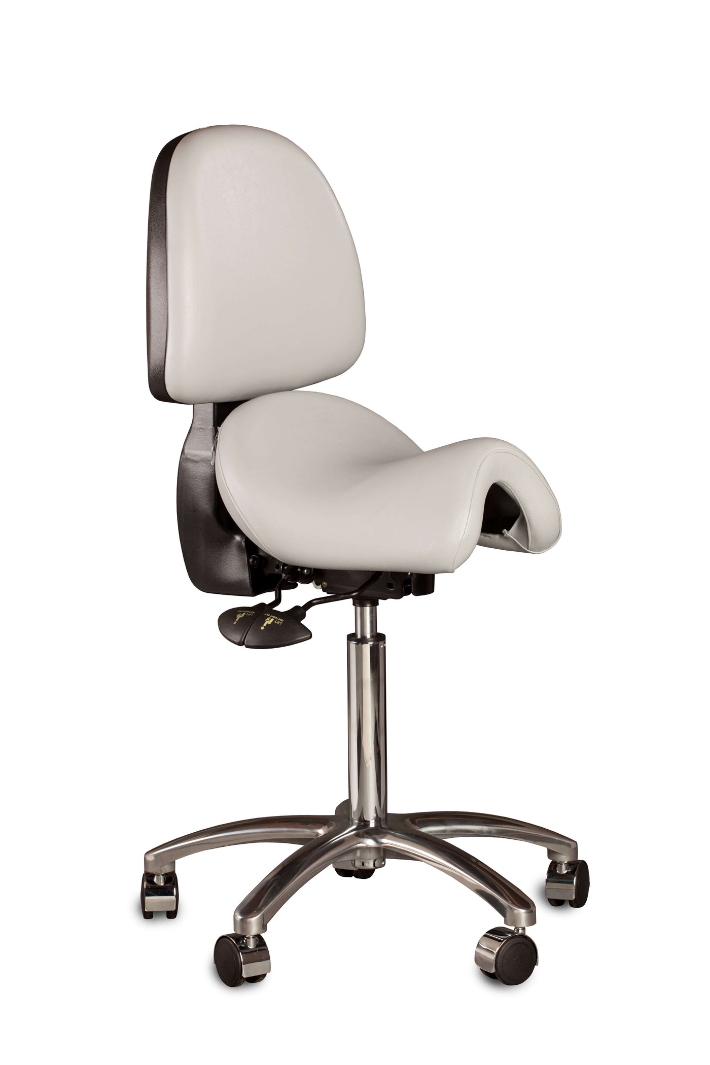 Bambach Ergonomic Saddle Stool - Back Rest and Swing Arm – Sit Healthier
